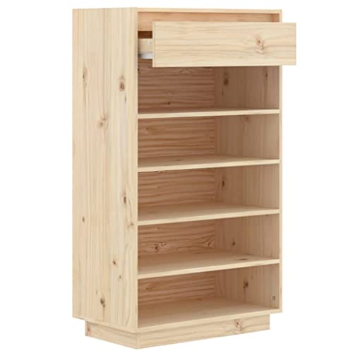 VRAXO Shoe Cabinet 23.6"x13.4"x41.3" Solid Wood Pine,Shoe Racks & Organizers-36.19lbs