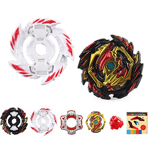 DWIN Bey Battling Toys Burst Booster GT Starter B-145 Venom Diabolos / Devolos .Vn.Bl Battle with B-184 Custom String Bey Launcher LR Left+Right Spin & Launcher Grip Spinning Top Toys Set (B-145)