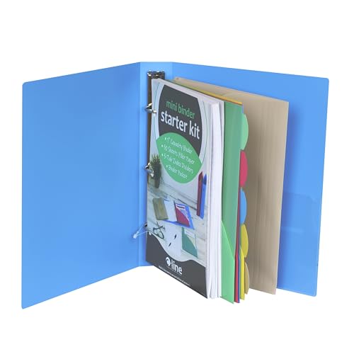 C-Line Mini Binder Starter Kit, Includes Binder, Index Dividers, Filler Paper and Binder Pockets, Colors May Vary, 1 Each (30100)