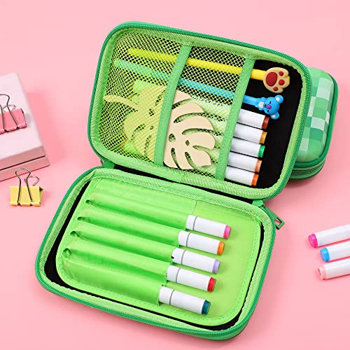 SOOCUTE School Boys Pencil Bag Pen Case With Compartments - Large Capacity Students Stationery Pouch With Zipper Closure - Cute Accessories Storage Box Organizer For Kids Girls Toddlers