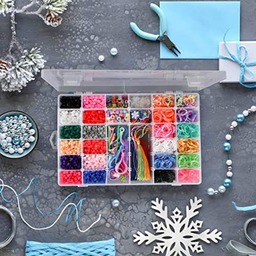 PANTRY X 36 Grids pack of 2 sets plastic organizer box with dividers for Bead organizer, Fishing tackles, Jewelry, Craft organizers and storage with adjustable dividers