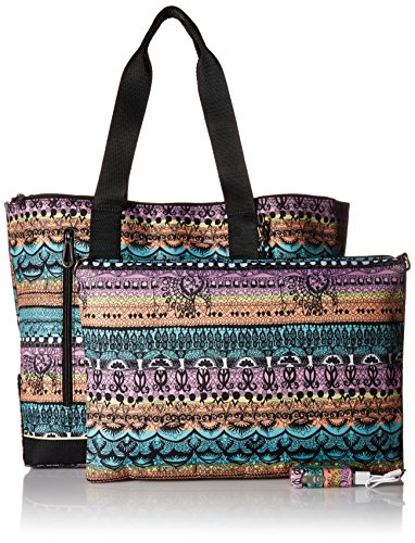 Sakroots New Adventure Finch Large Tote, Sherbet one World