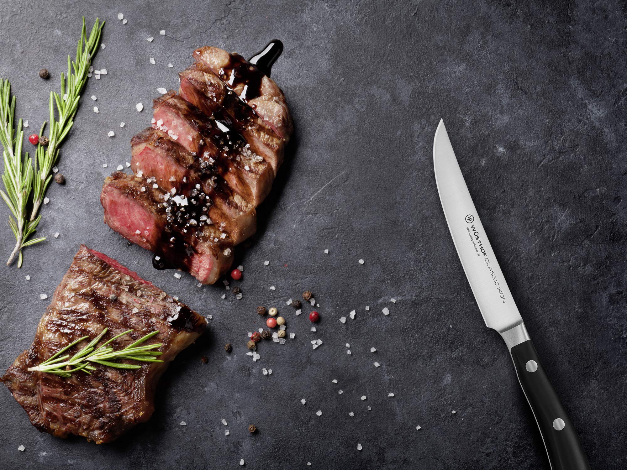 Wüsthof Classic IKON 4.5" Steak Knife,Black