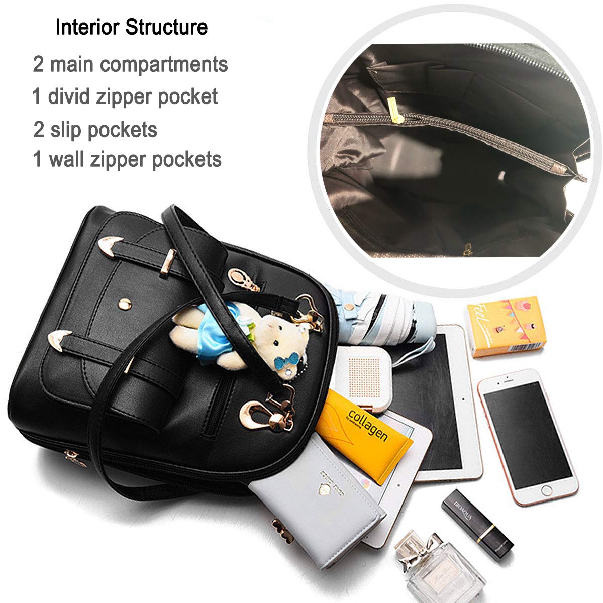 Vegan Leather Purse Backpack Mini Women Fashion Quilted Small Size Shoulder Bag