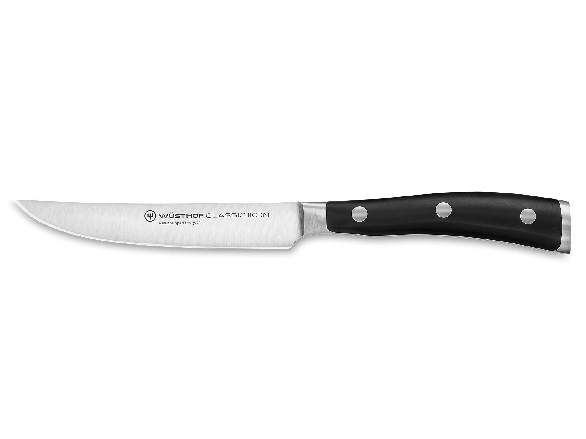 Wüsthof Classic IKON 4.5" Steak Knife,Black