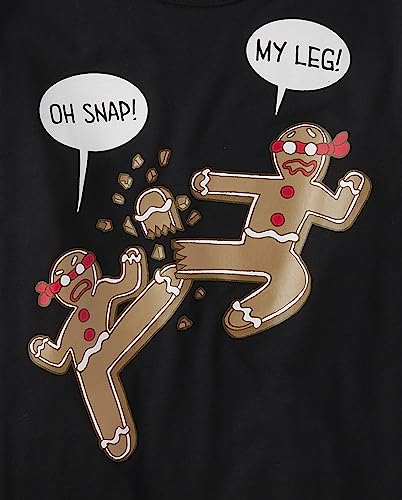The Children's Place Boys All Holidays Long Sleeve Graphic T-Shirts Christmas Gingerbread Medium