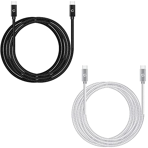 Dual USB-C/PD 60W Fast Charging Cord Compatible with vivo V20 Pro 5G Plus 5Gbps Data Transfer for Power Delivery Hi Capacity Charging (White)