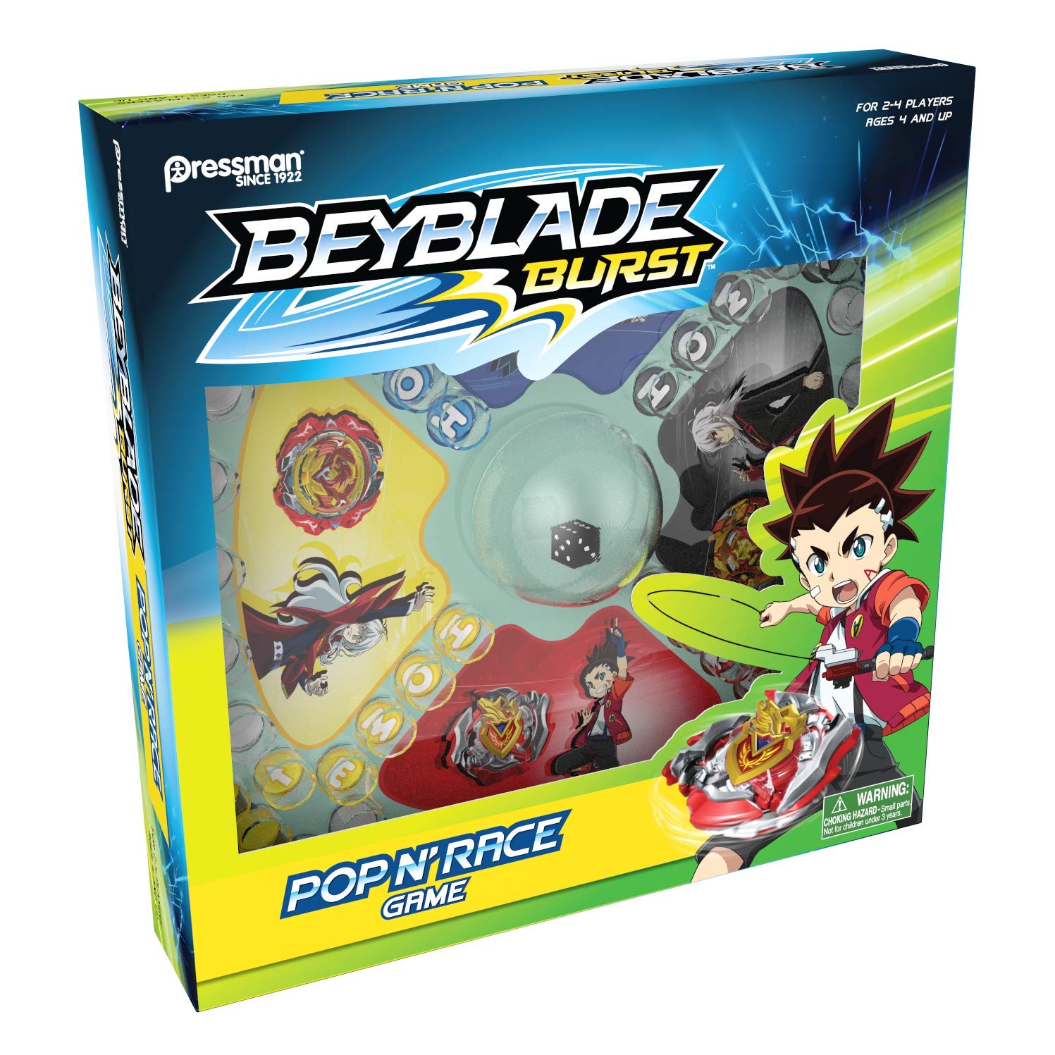 Beyblade Burst Pop 'N' Race - Race to The Finish with Classic Gameplay and Self-Contained Die Popper by Pressman