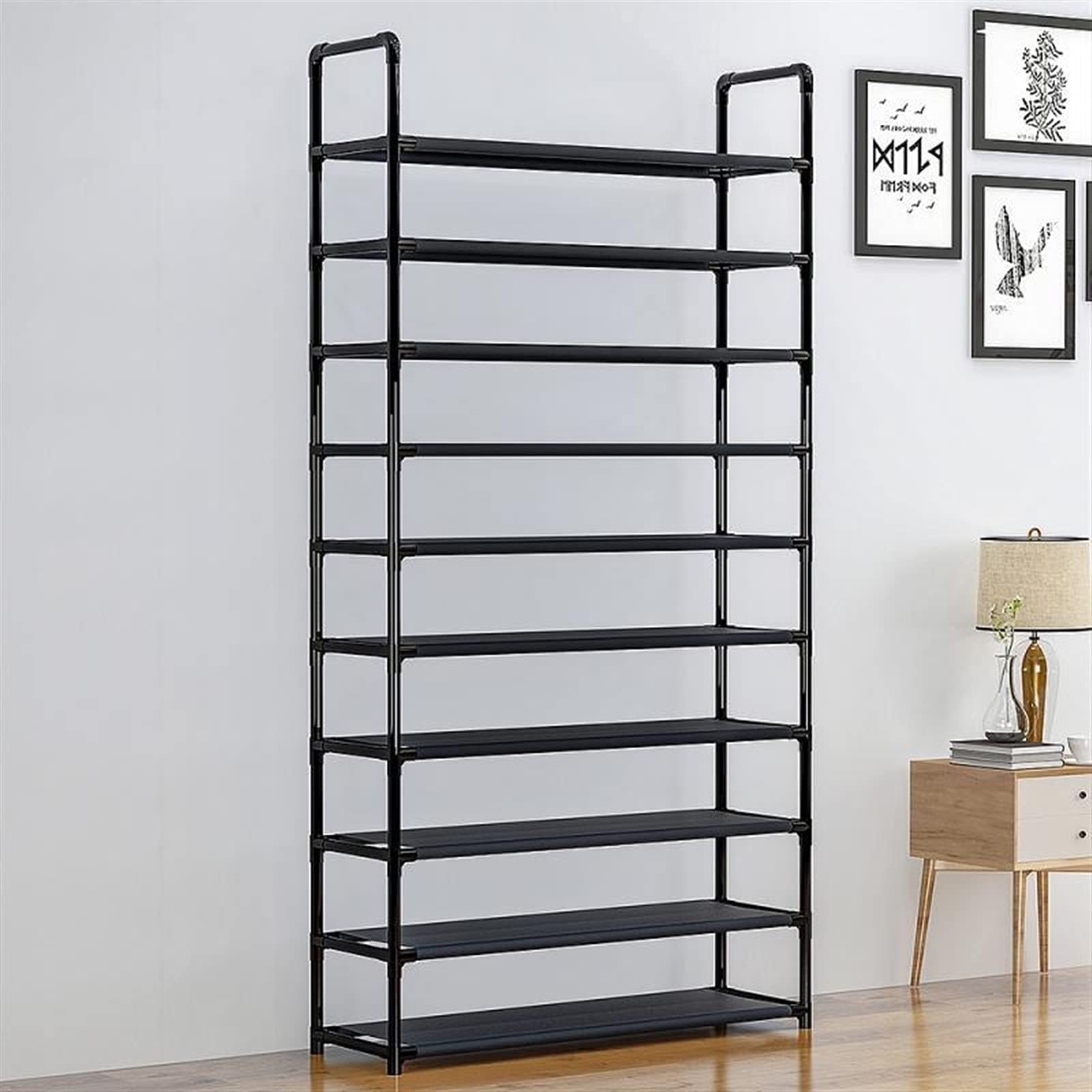 Shoe Rack 10 Tiers Shoe Organizer Shelf Shoe Cabinet Saving Space Entryway Shoe Rack Storage Holder Home Dorm Shoe Rack Shoe Storage Cabinet