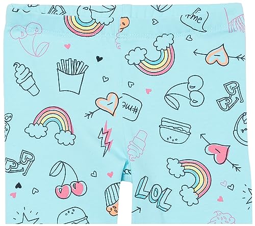 The Children's Place,Leggings 4-Pack,Eight Danielle Rainbow Dye_Simply White | GEM Purple | H/T Smoke | Lg Active Doodle Party_Bay Breeze,XXLarge(16)