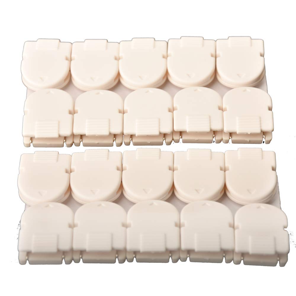 Mike Panel Cubicle Clip for Fabric Panels, Standard Size, 40-Sheet Capacity, Pack of 20, White