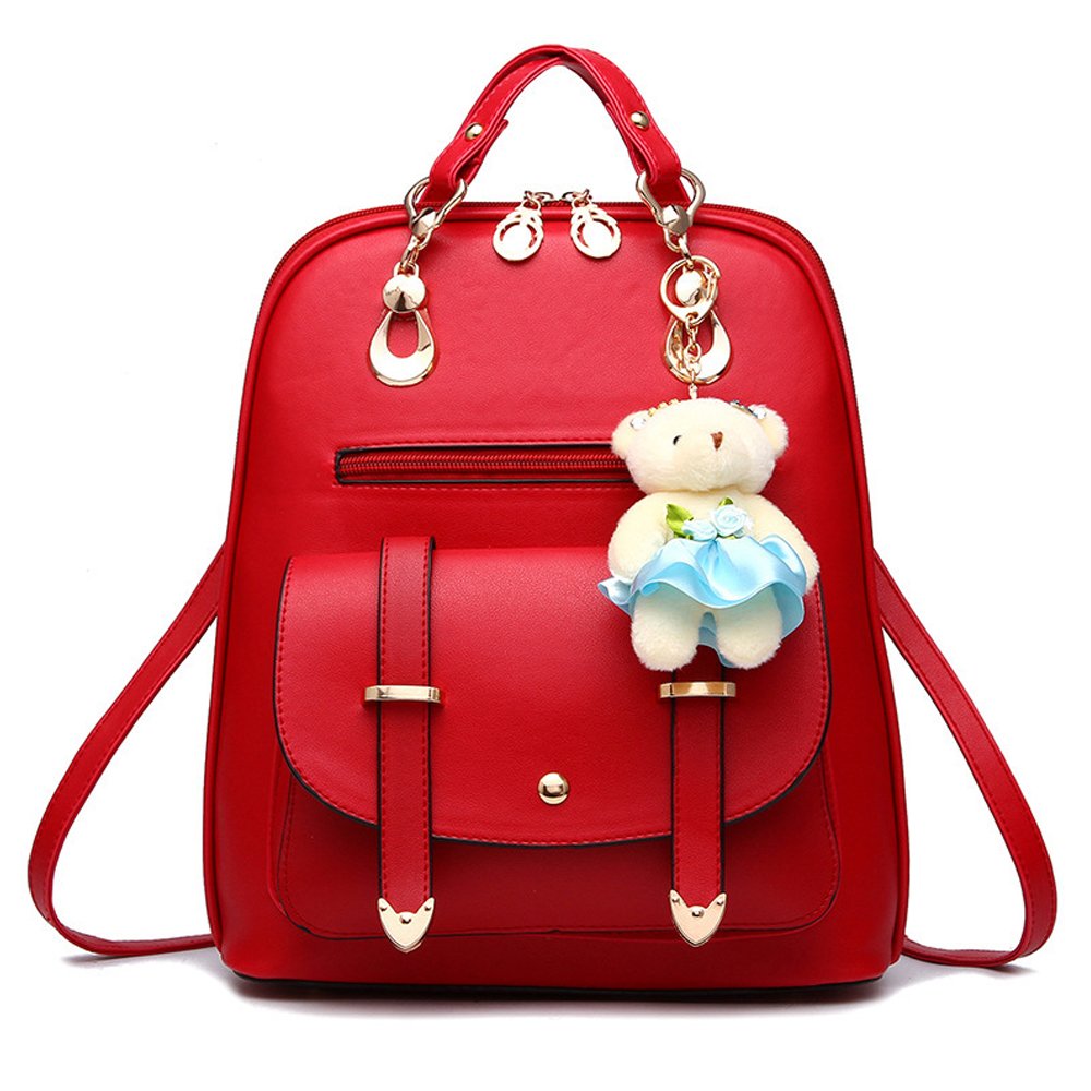 Vegan Leather Purse Backpack Mini Women Fashion Quilted Small Size Shoulder Bag