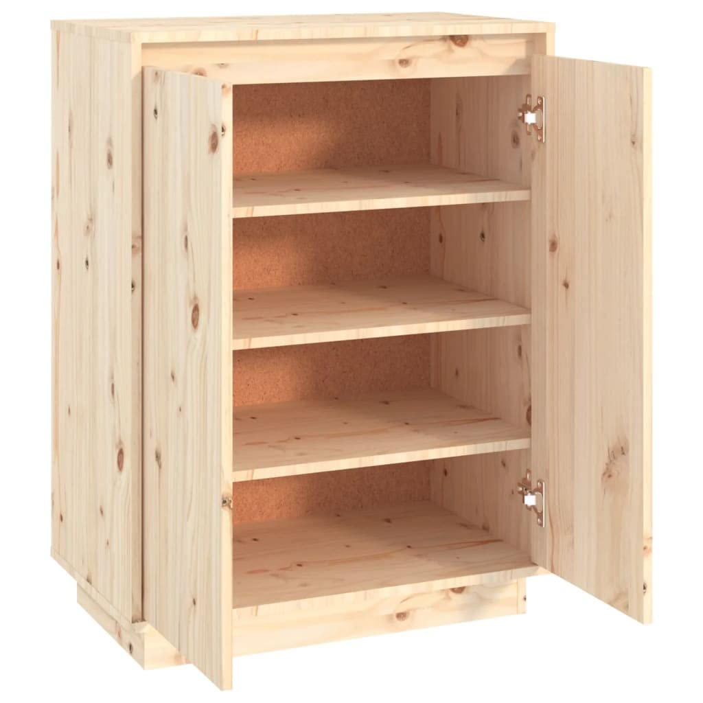 VRAXO Shoe Cabinet 23.6"x13.8"x31.5" Solid Wood Pine,Shoe Racks & Organizers-31.79lbs