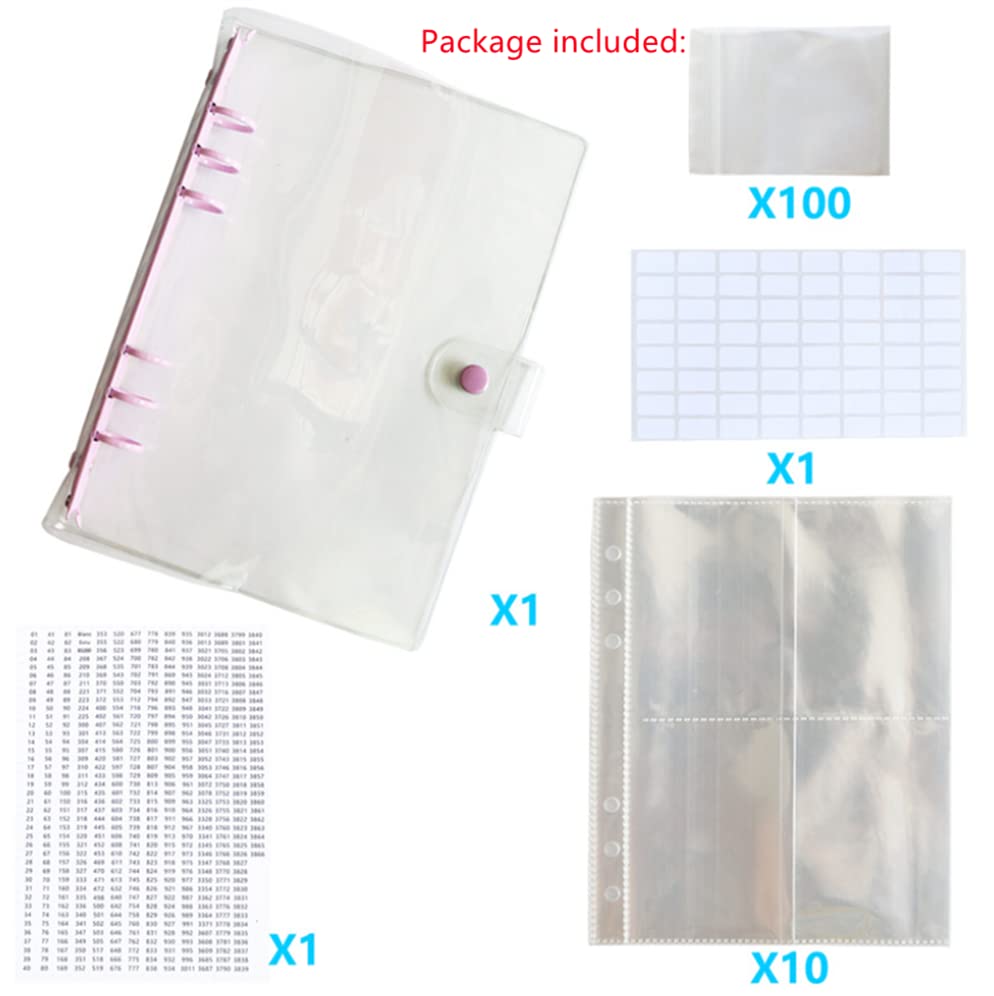Diamond Painting Beads Storage Book – pigpigboss Diamond Painting Storage Book Binder with Pockets, Self-Sealing Bags Clear Loose Leaf Organizer DIY Diamond Painting Accessories Tools