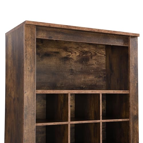 Goohome Stylish Design 30 Shoe Cubby Console, Contemporary Free Standing Tall 10-Tier Shoe Storage Cabinet with Multiple Storage Capacity and Versatile Use for Hallway, Entryway, Space-Saving