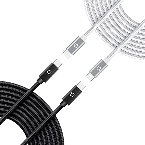 Dual USB-C/PD 60W Fast Charging Cord Compatible with vivo V20 Pro 5G Plus 5Gbps Data Transfer for Power Delivery Hi Capacity Charging (White)