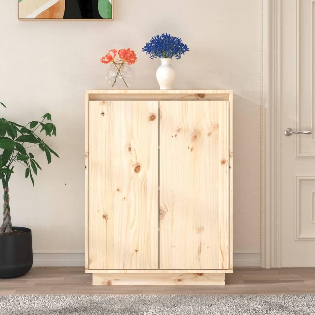 VRAXO Shoe Cabinet 23.6"x13.8"x31.5" Solid Wood Pine,Shoe Racks & Organizers-31.79lbs