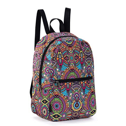 Sakroots Womens Eco-twill Sakroots On The Go Packable Backpack in Eco Twill, Rainbow Wanderlust, One Size US