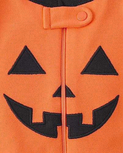 The Children's Place,and Toddler, Halloween Pumpkin Pajamas, Cotton,SUN GLOW,3T
