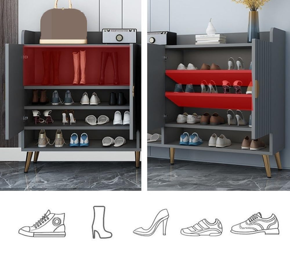 Shoe Organizer Cabinet,Shoe Holder,Shoe Rack for Front Door Entrance,Shoe Rack Shelf,Shoe Cabinet,for Living Room Entrance Hallway (60A)