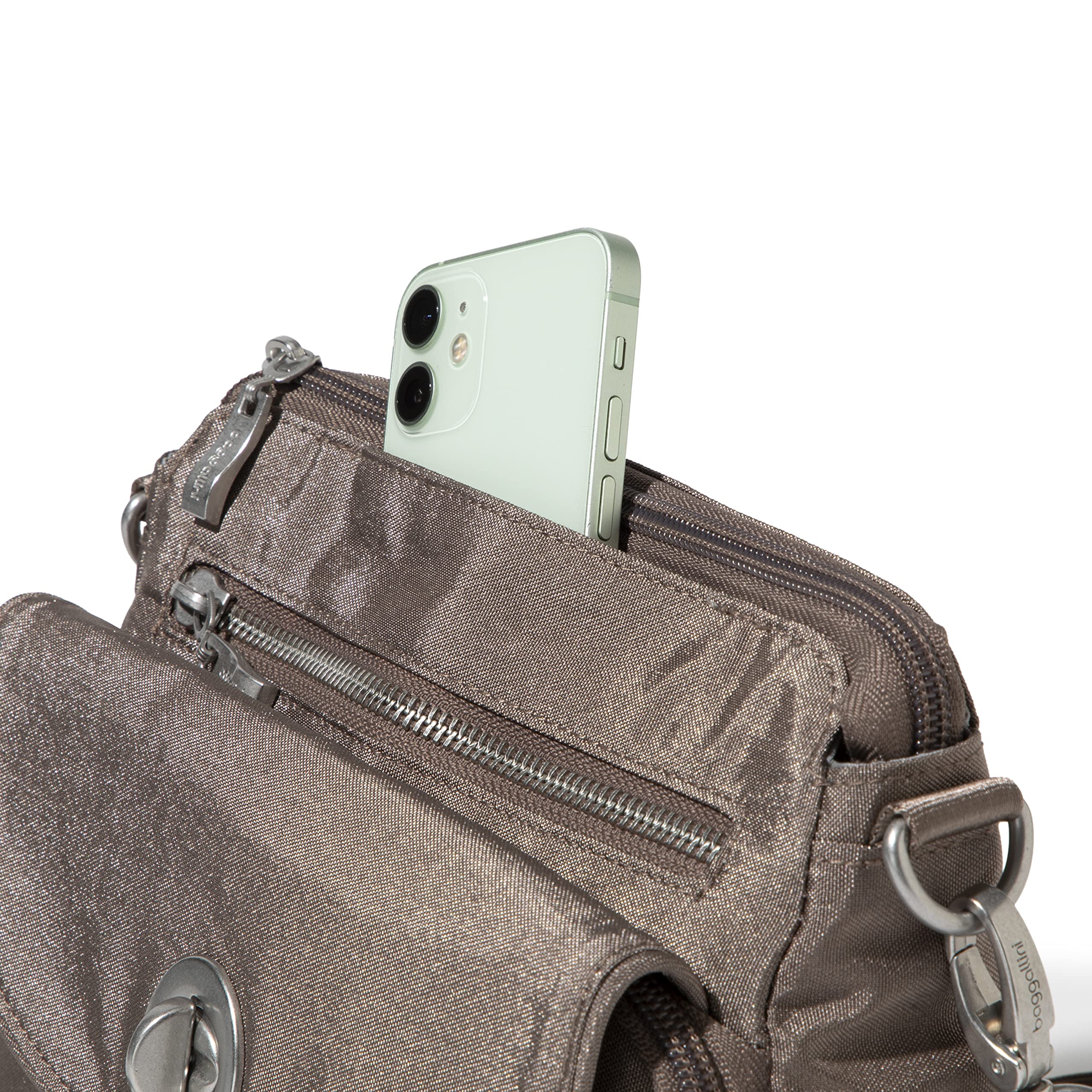 Baggallini Women's Calais Crossbody Bag, Portbello Shimmer