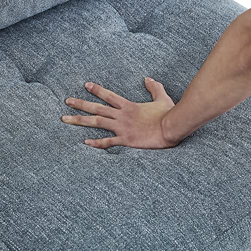 RXRRXY 116'' U Shaped Modular Sectionals Sofa, Chenille Futon Couch for Living Room, Large Sectional Sleeper Sofa with Storage Space, 4 Single Chair and 2 Corner (Navy, U Shaped)