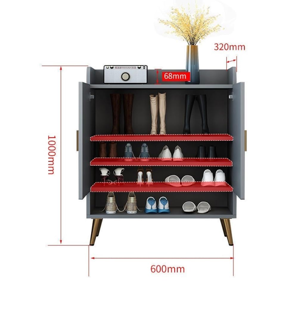 Shoe Organizer Cabinet,Shoe Holder,Shoe Rack for Front Door Entrance,Shoe Rack Shelf,Shoe Cabinet,for Living Room Entrance Hallway (60A)