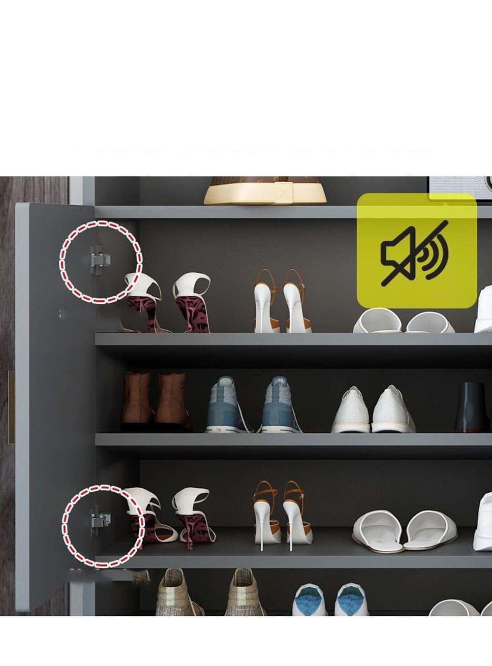 Shoe Organizer Cabinet,Shoe Holder,Shoe Rack for Front Door Entrance,Shoe Rack Shelf,Shoe Cabinet,for Living Room Entrance Hallway (60A)