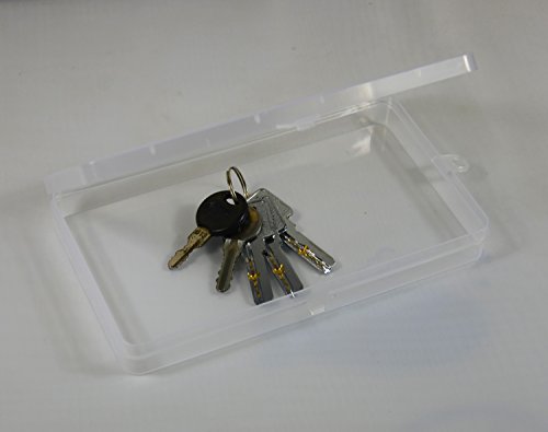 Clear Plastic Flat Rectangle Storage Box for Beads and Tools, 4-Inch by 7-Inch