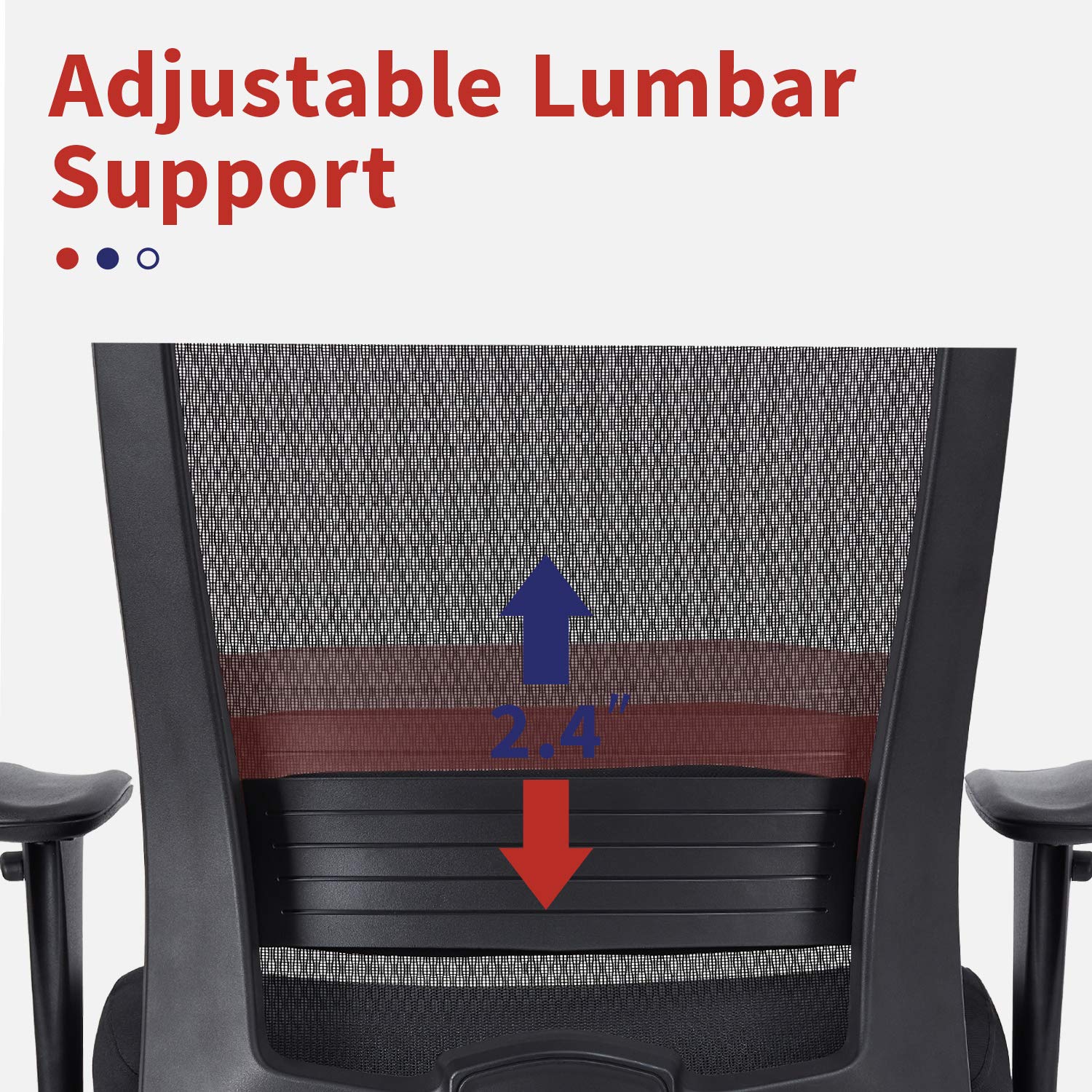 CLATINA Ergonomic Mesh Chair with 400lbs High Capacity and Lumbar Support Adjusting Armrest Big and Tall Office Chair for Home Office, Black (1 Pack)