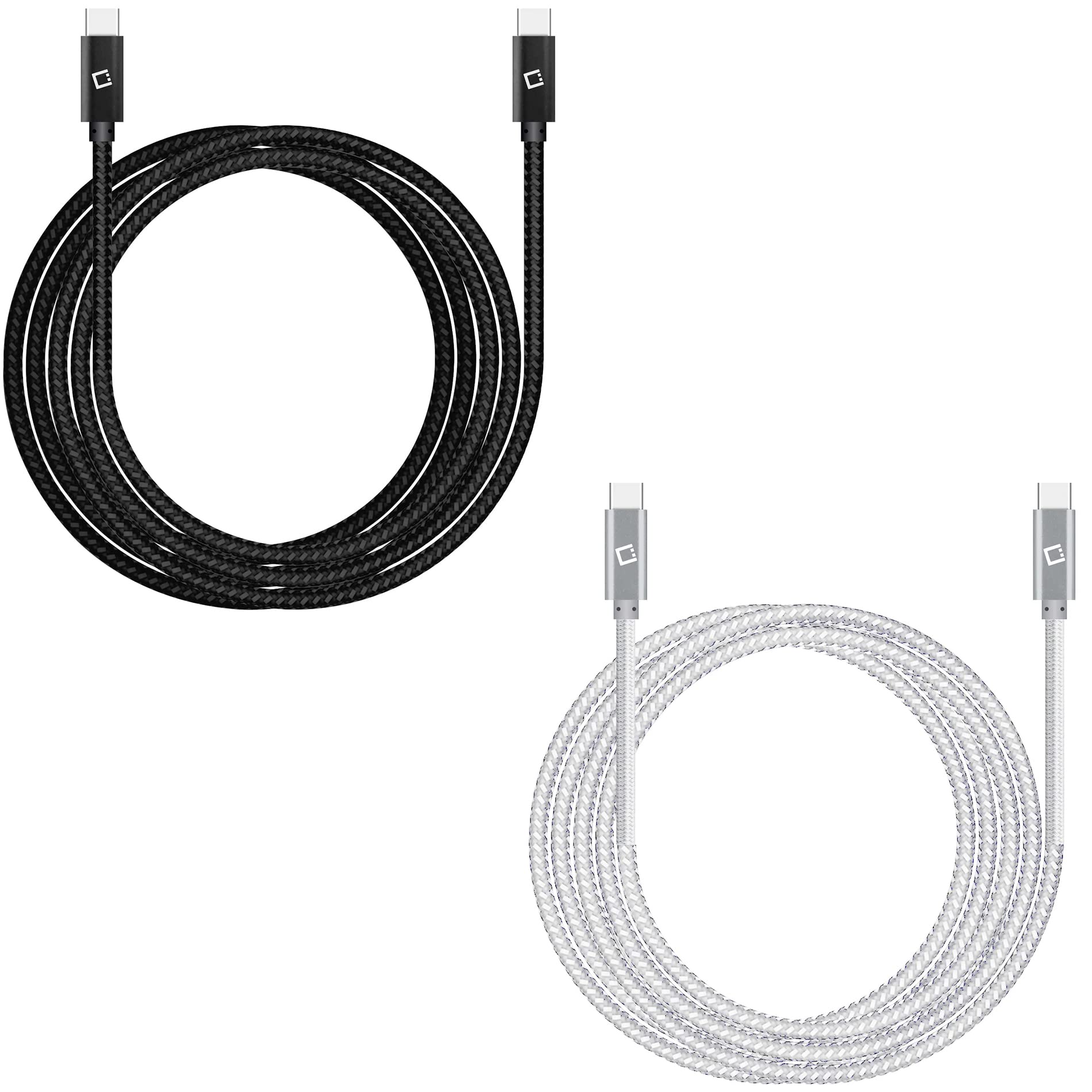 Dual USB-C/PD 60W Fast Charging Cord Compatible with LG V20 Plus 5Gbps Data Transfer for Power Delivery Hi Capacity Charging (White)