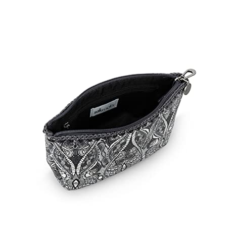 Sakroots Womens Essential Medium Pouch in Coated Canvas, Black & White Soulful Desert, One Size US