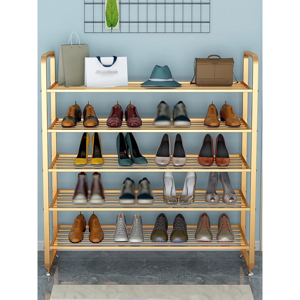 HEXEH Shoe Rack 3-Tier Shoe Rack, Metal Shoe Storage Organizer Shelf, Large Capacity, Space Saving, Ideal for Entrance Living Room Bedroom Dorm Shoe Storage Rack Shoe Storage Cabinet