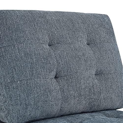 RXRRXY 116'' U Shaped Modular Sectionals Sofa, Chenille Futon Couch for Living Room, Large Sectional Sleeper Sofa with Storage Space, 4 Single Chair and 2 Corner (Navy, U Shaped)