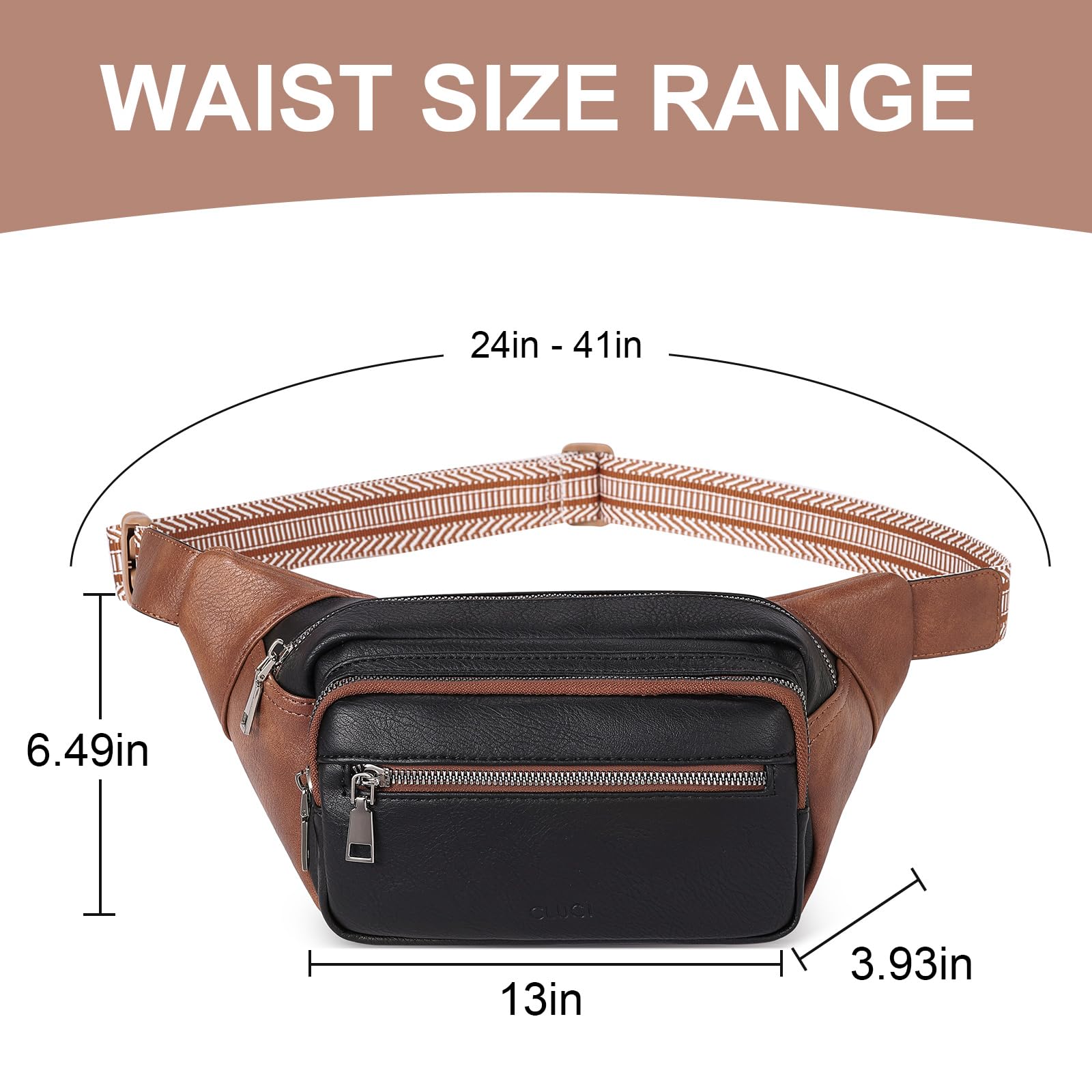 CLUCI Small Sling Bag For Women Bundles With Fanny Pack