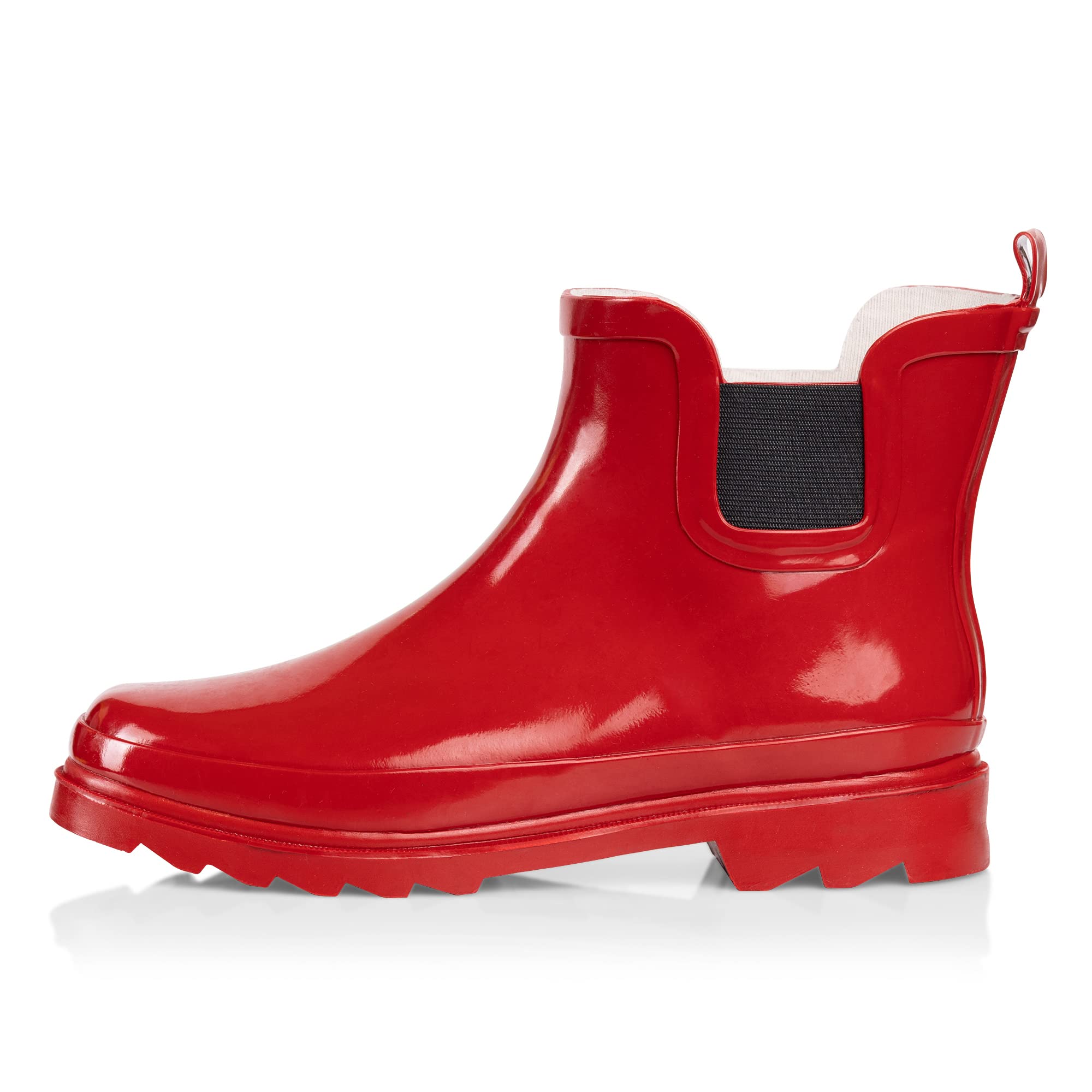 NORTY - Womens Ankle Rain Boots - Ladies Waterproof Winter Spring Garden Boot runs ½ size large Red Size 9