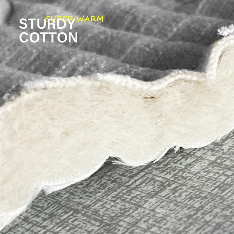 KCCRHIN Solid Color Sofa Cover 3 Cushion Chenille Couch Cover Sectional Thickened Non-Slip Sofa Slipcovers Modern Style Sofa Cushion Covers L/U Shape for Dogs Washable,Blue,90 * 160cm/35.4 * 63in