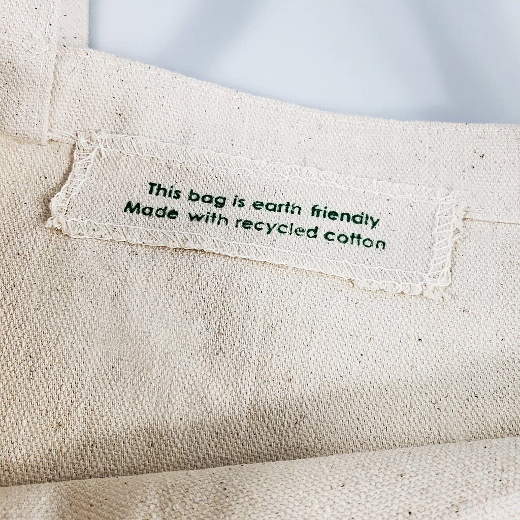 12 Pack Wholesale Recycled Canvas Tote Bags in Bulk 15x16 Heavy Duty Reusable Cotton Cloth Plain Blank Bags