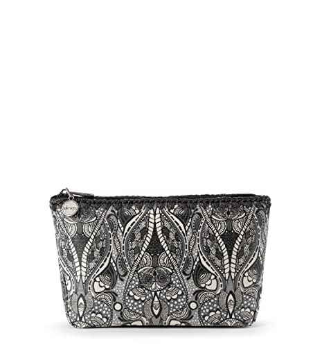 Sakroots Womens Essential Medium Pouch in Coated Canvas, Black & White Soulful Desert, One Size US