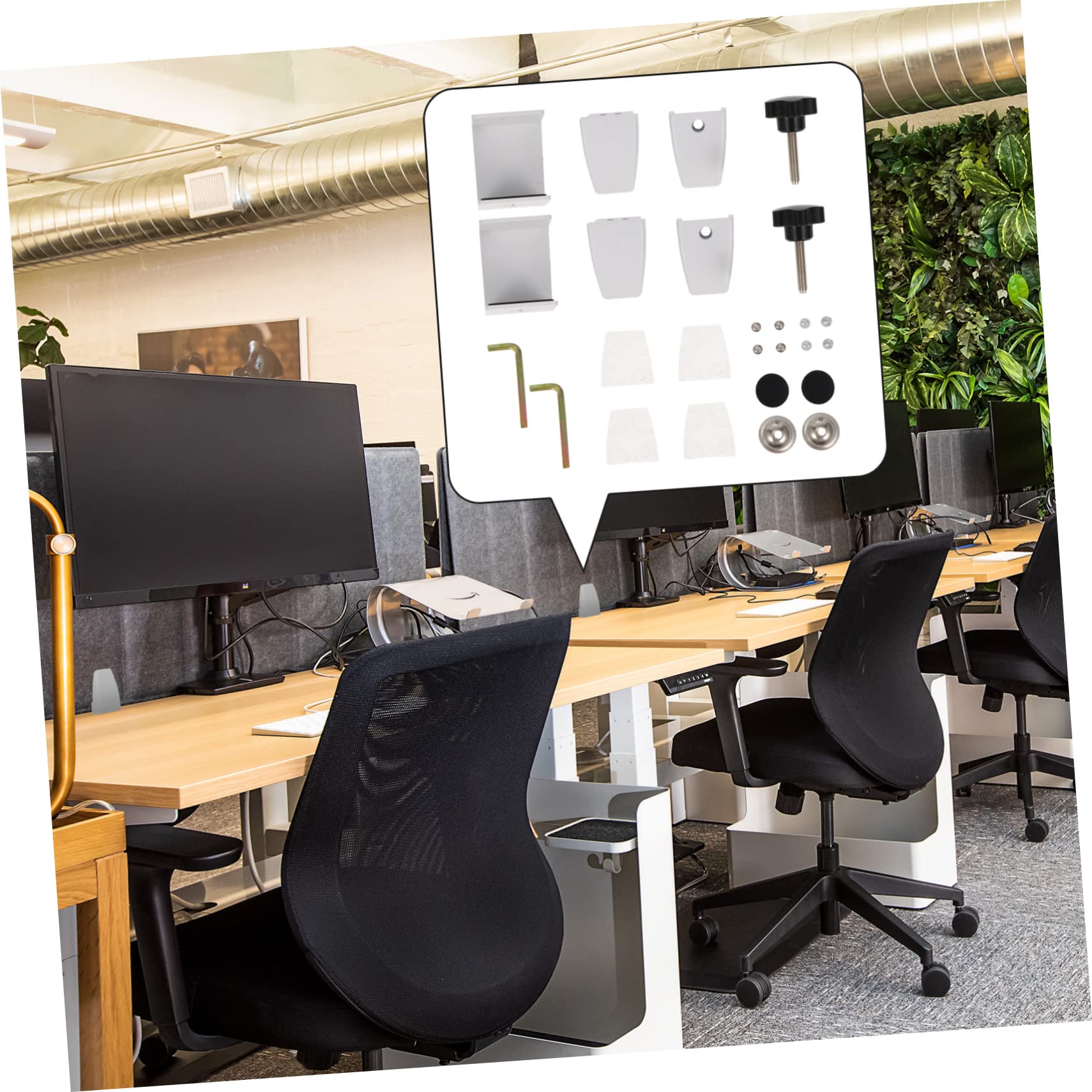 2pcs Bezel retaining Clip Office Desk Partition Support Screen Clip Holder Tables Adjustable Office Desk Tabletop Partition Clamp Protective Screen Aluminum Alloy No Punching