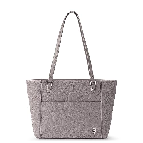 Sakroots Metro Tote Bag in Eco-Twill with Dual Shoulder Straps, Mushroom Spirit Desert Quilted