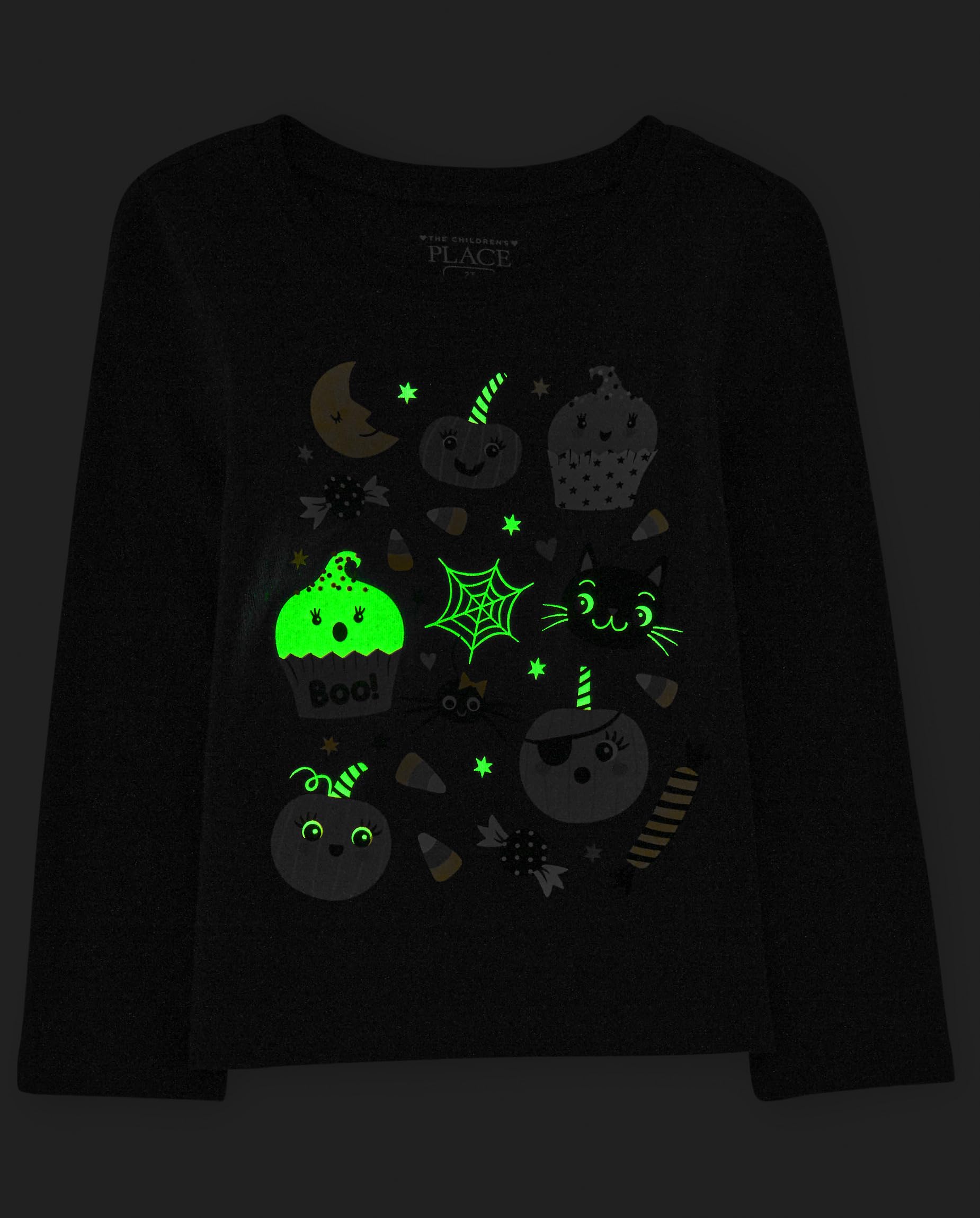 The Children's Place,and Toddler Halloween Long Sleeve Graphic T-Shirt,12-18 Months