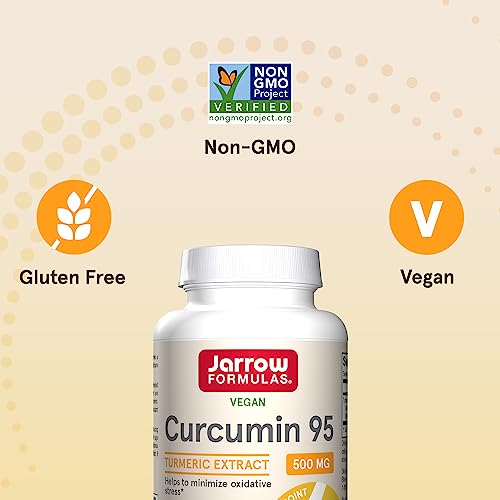 Jarrow Formulas Turmeric Curcumin Supplement - Curcumin 95, Turmeric Supplements, 500 mg for Antioxidant & Joint Support, 120 Capsules