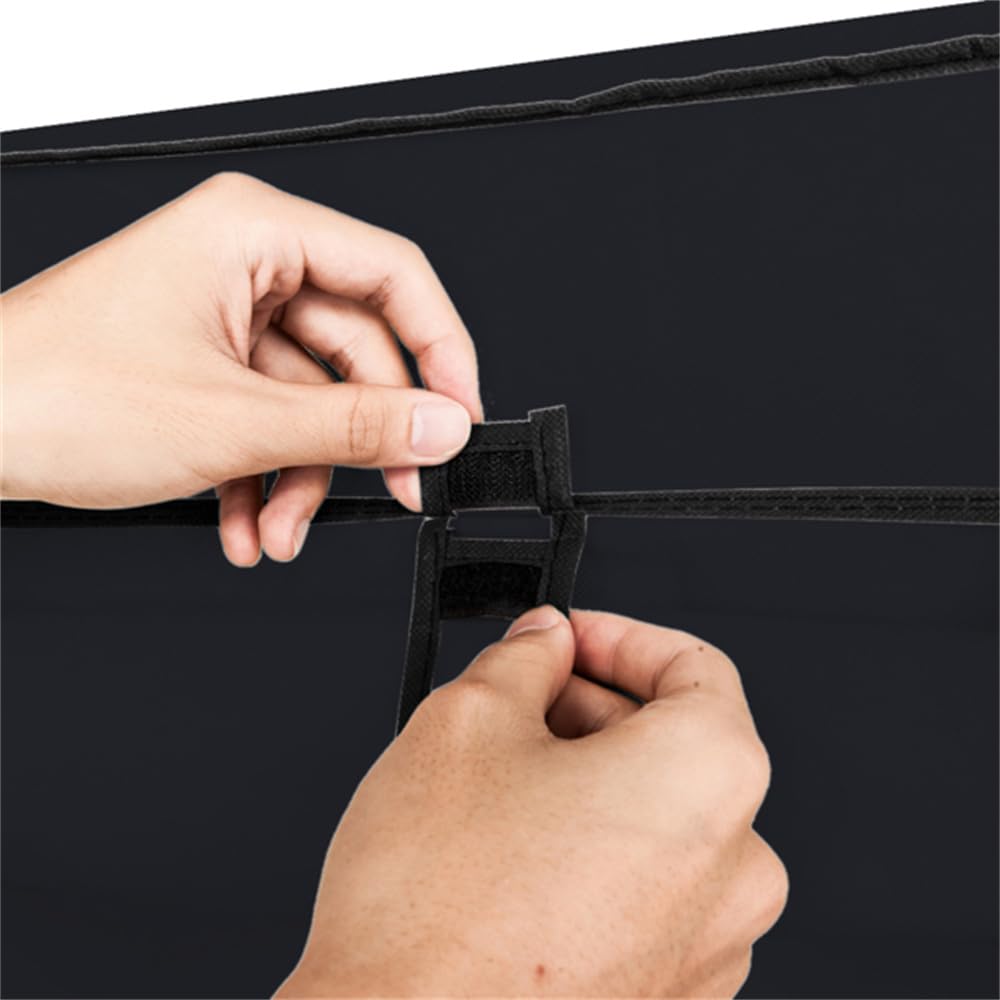 HARRYMONIYA 7 Tiers Portable Shoe Rack Closet Fabric Cover Shoe Storage Organizer Cabinet Black