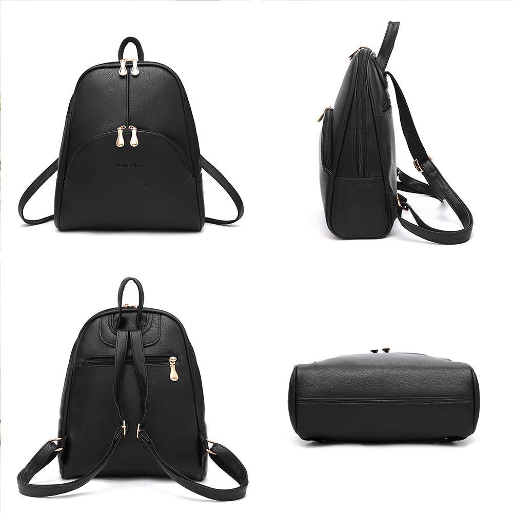 Nevenka Backpack Purse for Women Casual Shoulder Bag PU Leather Zipper Closure Adjustable Strap (beige)