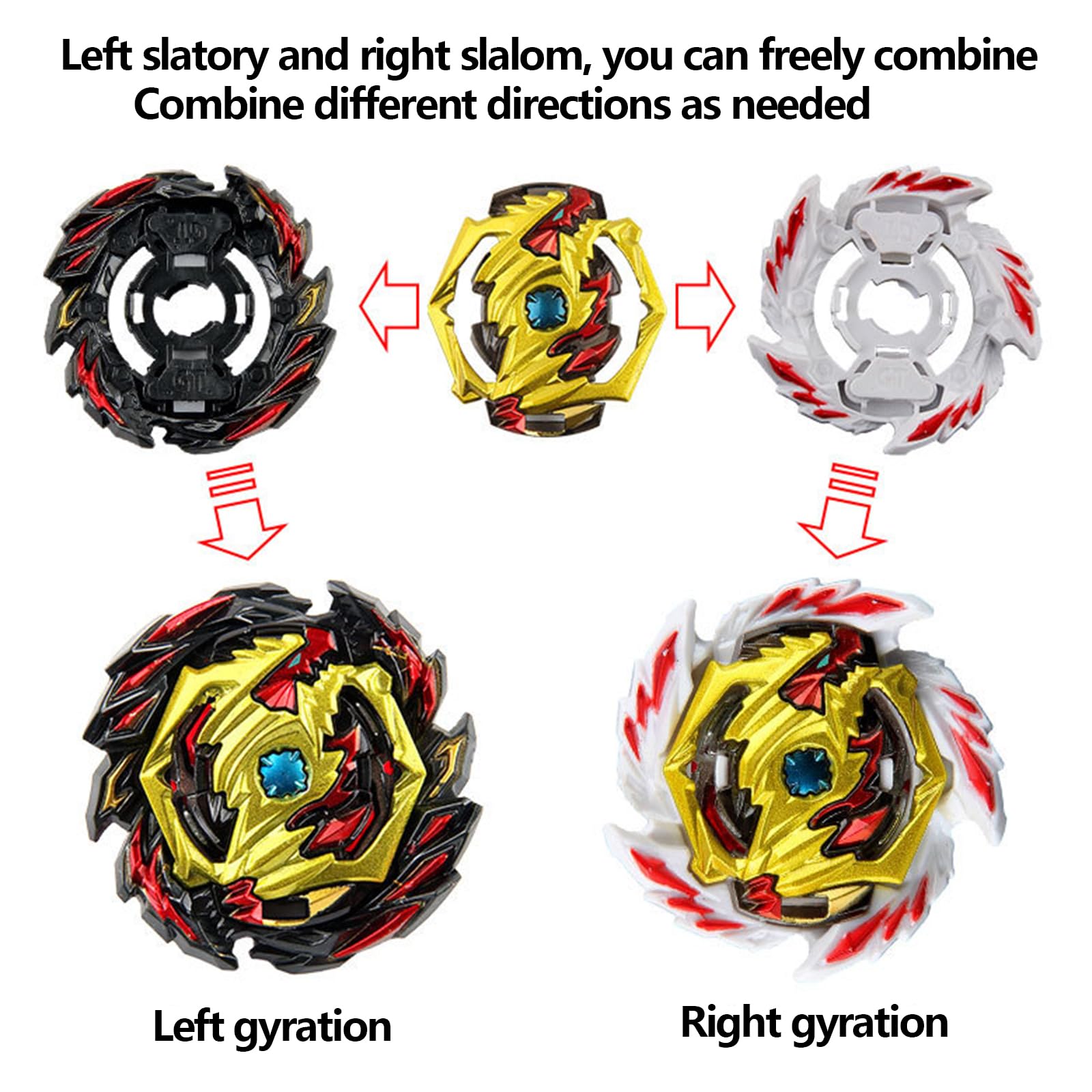 mlywd Bey Battling Tops Burst SuperKing, Bey Launcher and Grip Battle Game Set Right Spin DB Layer System Gyro Toys Set Gifts for Kids Children Boys, B-145