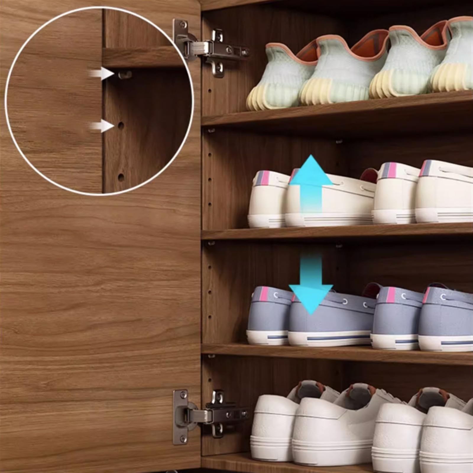 Shoe rack Chinese Style Shoe Cabinet with Wood Frame, Shoe Organizer with Doors and Drawer, Freestanding Shoe Storage Cabinet for Entryway Living Room Shoe Storage Organizer ( Size : 80x35x100cm )