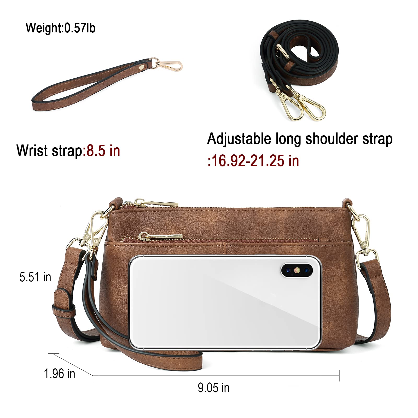 CLUCI Small Crossbody Purses bundles with Trave Backpack Carry On