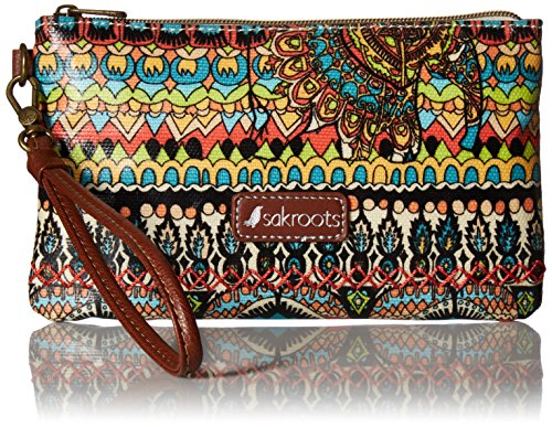 Sakroots Artist Circle Charging Wristlet, Natural One World