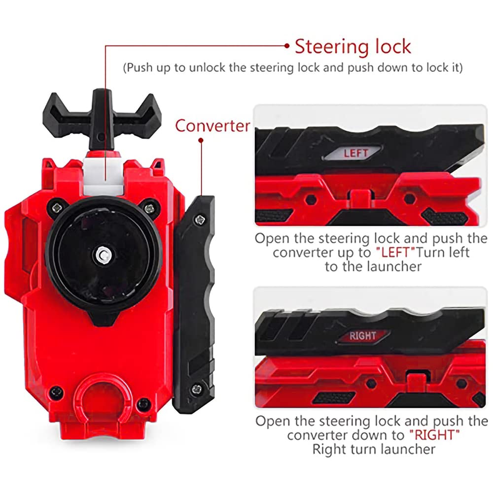 mlywd Bey Battling Tops Burst SuperKing, Bey Launcher and Grip Battle Game Set Right Spin DB Layer System Gyro Toys Set Gifts for Kids Children Boys, B-145
